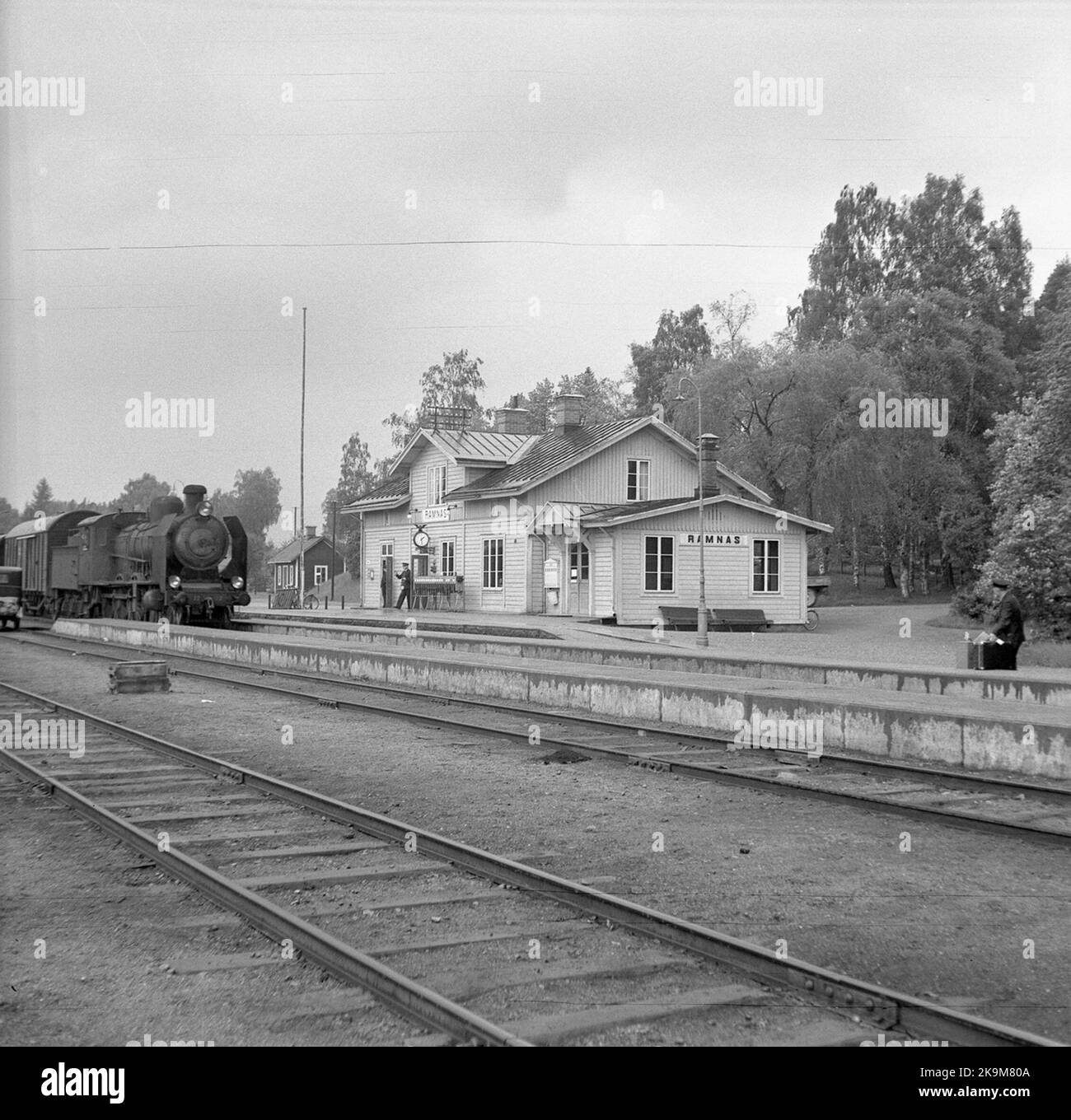 SWB 72.SWB, Stockholm - Västerås - Berglagen Railway. The station built ...