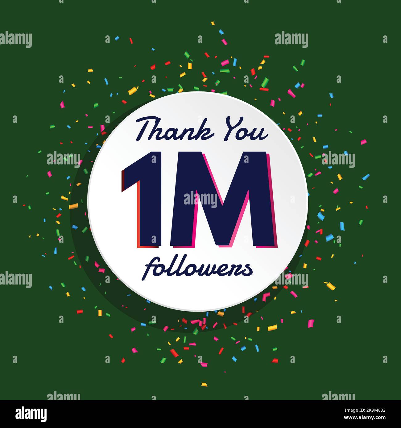 1 Million Followers. Social media followers vector illustration ... 1 Million Followers. Social media followers vector illustration ...