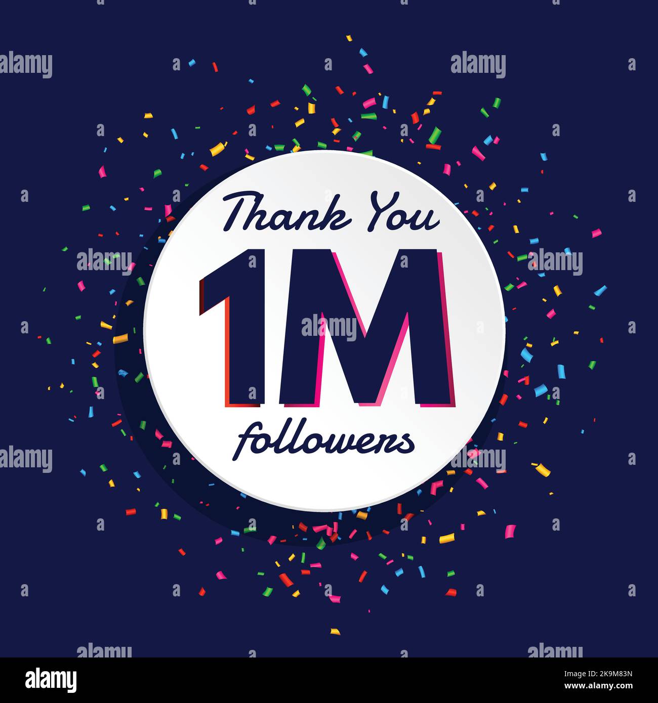 1 Million Followers. Social media followers vector illustration ...