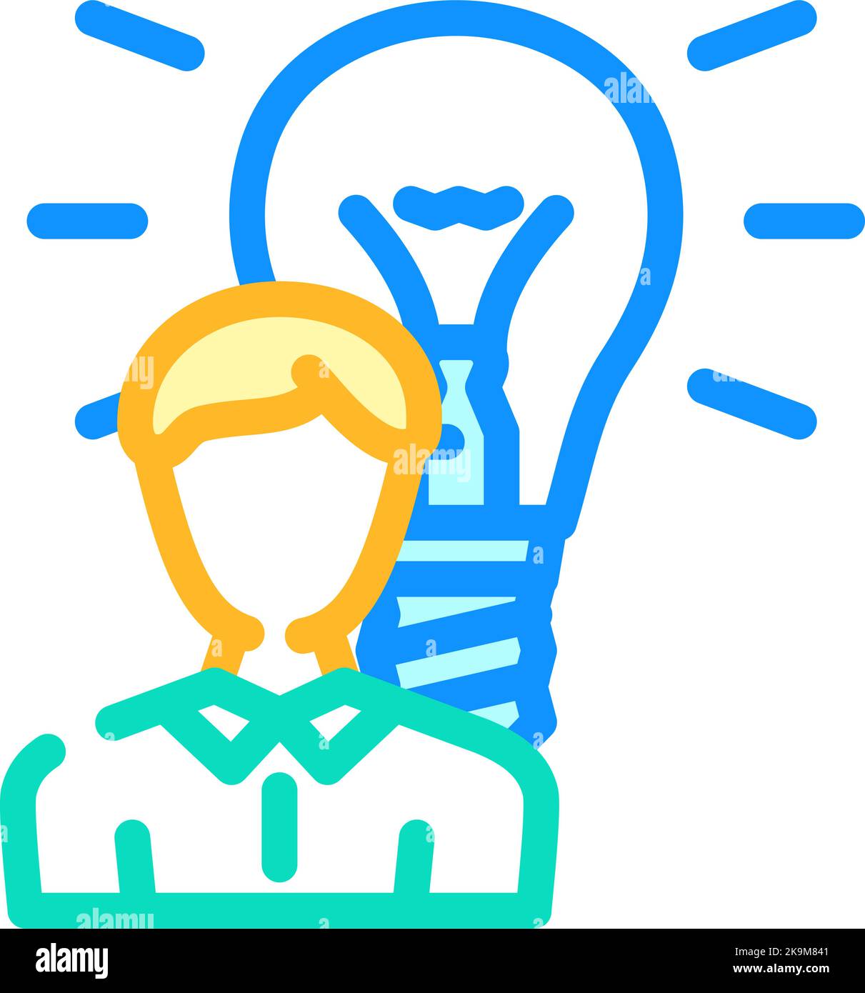 idea customer testimonial color icon vector illustration Stock Vector ...