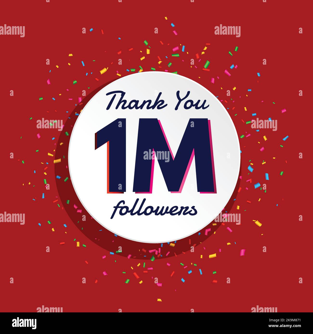 1 Million Followers. Social media followers vector illustration ...