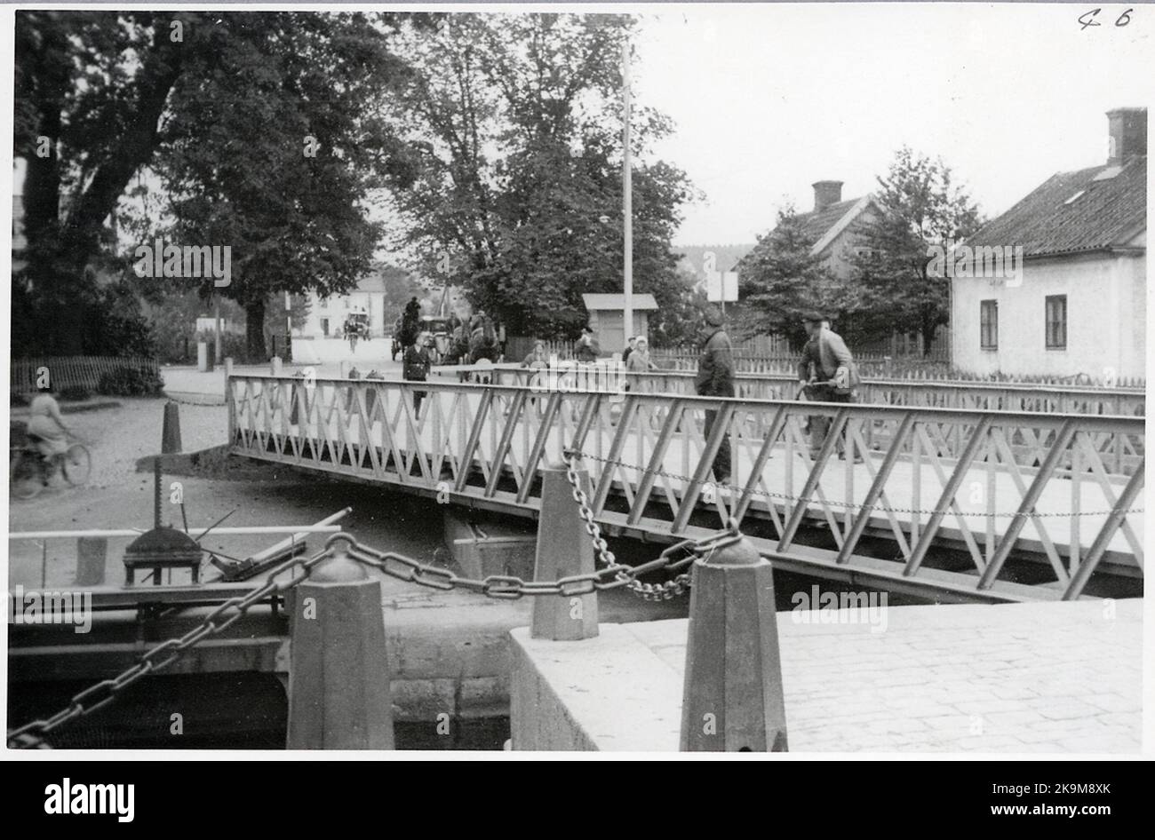 Turning bridge over the Göta Canal at Motala Stock Photo - Alamy