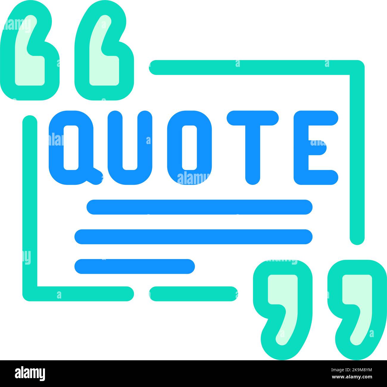 quote testimonial color icon vector illustration Stock Vector Image ...