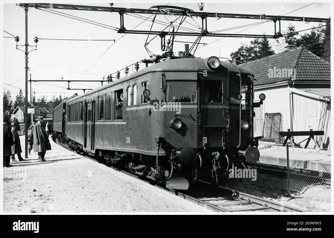 Østfoldbanen. Motor Values at Station. Norska Statsbanorna, NSB, BM 65A ...