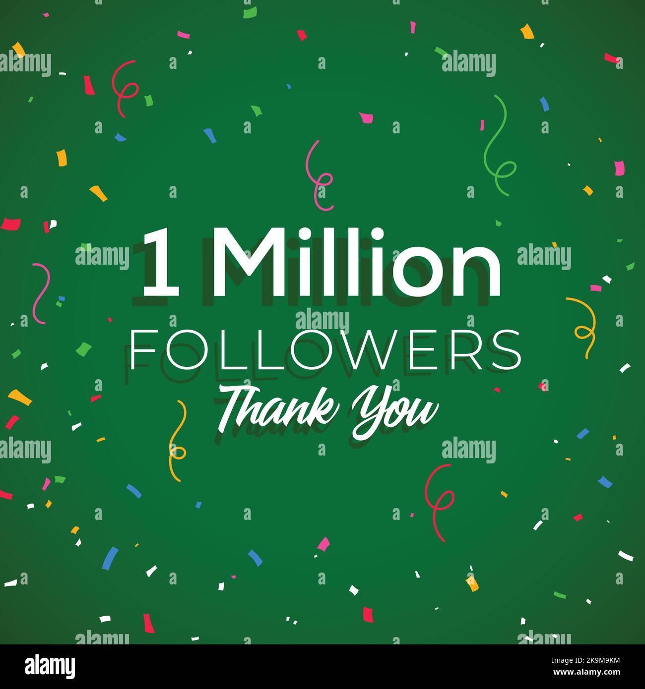 1 Million Followers. Social media followers vector illustration ...