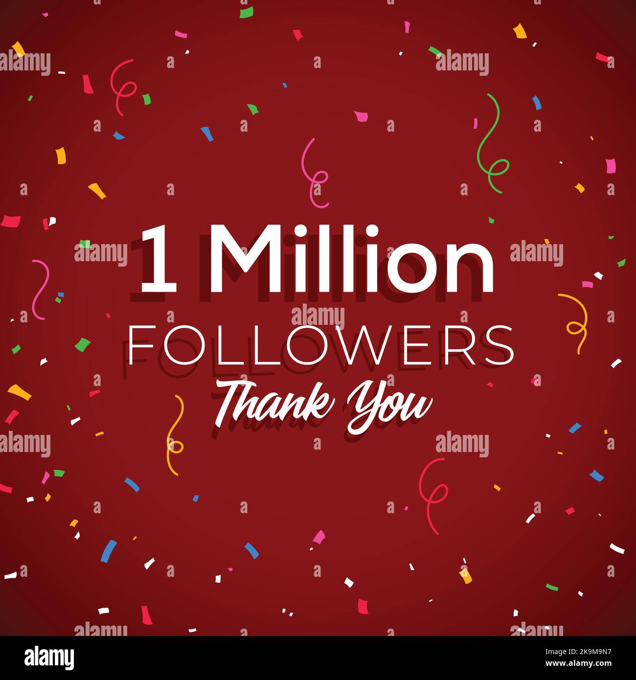 1 Million Followers. Social media followers vector illustration ...