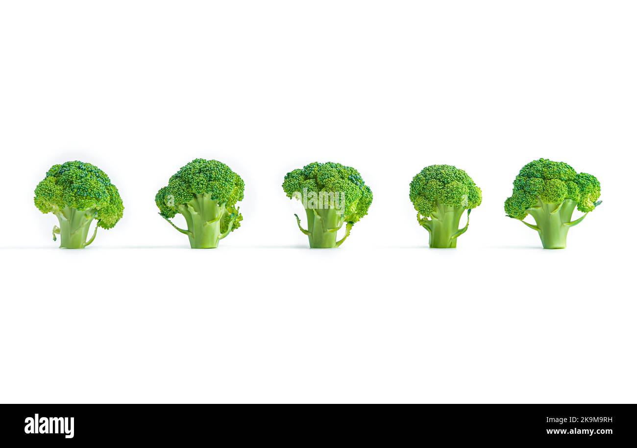 Green broccoli isolated on hi-res stock photography and images - Alamy