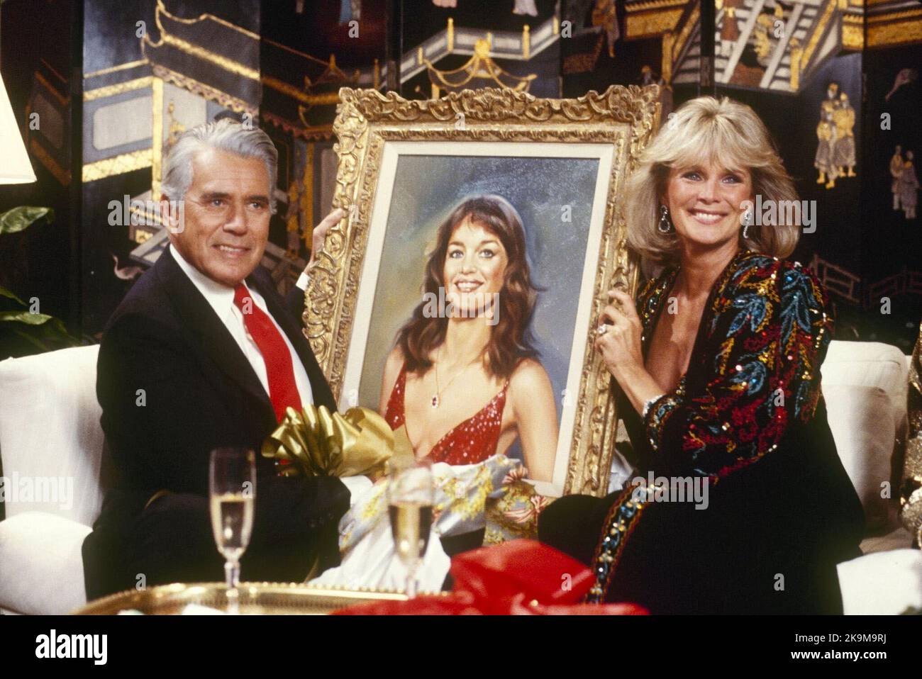 JOHN FORSYTHE and LINDA EVANS in DYNASTY (1981), directed by PHILIP ...