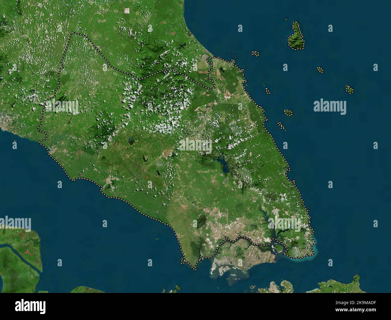 Johor, state of Malaysia. High resolution satellite map Stock Photo - Alamy