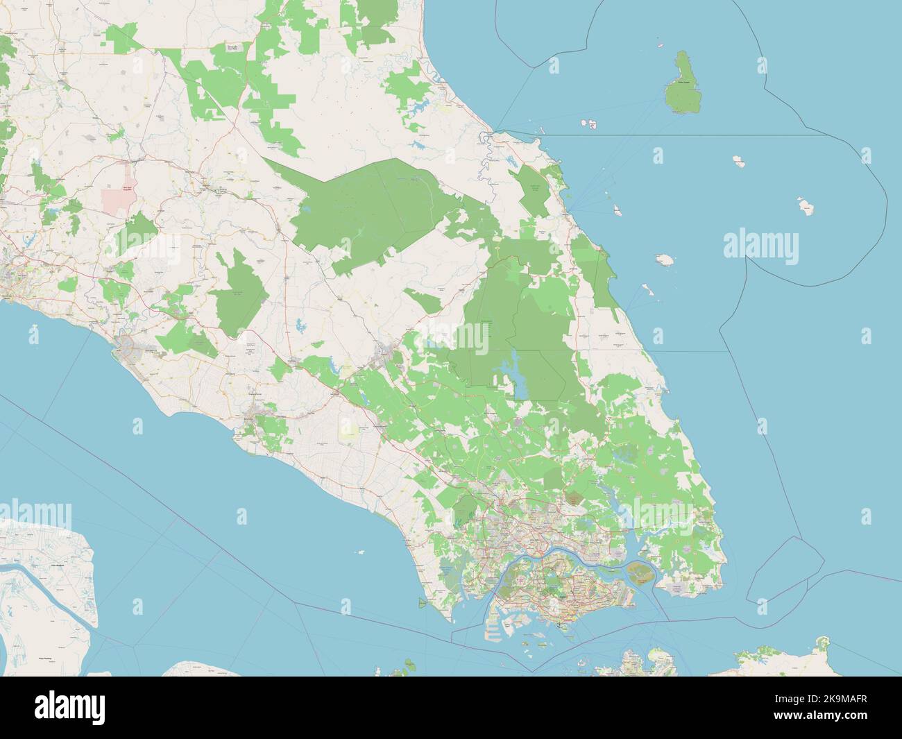 Johor, state of Malaysia. Open Street Map Stock Photo - Alamy