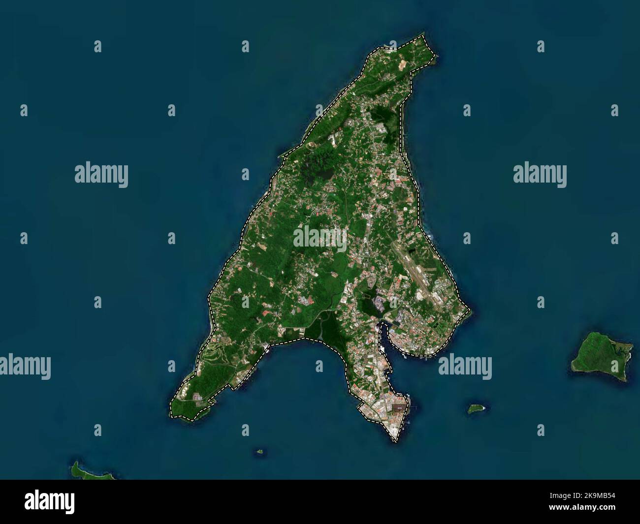 Labuan, federal territory of Malaysia. Low resolution satellite map ...