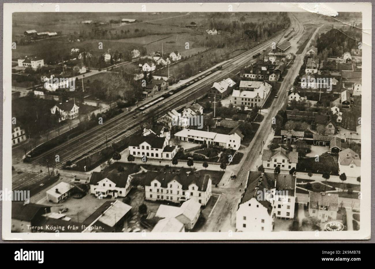 View of Tierp with the railway station Stock Photo - Alamy