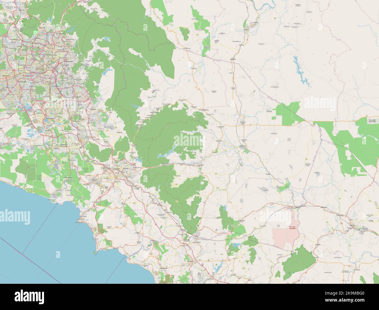 Negeri Sembilan, state of Malaysia. Open Street Map Stock Photo - Alamy