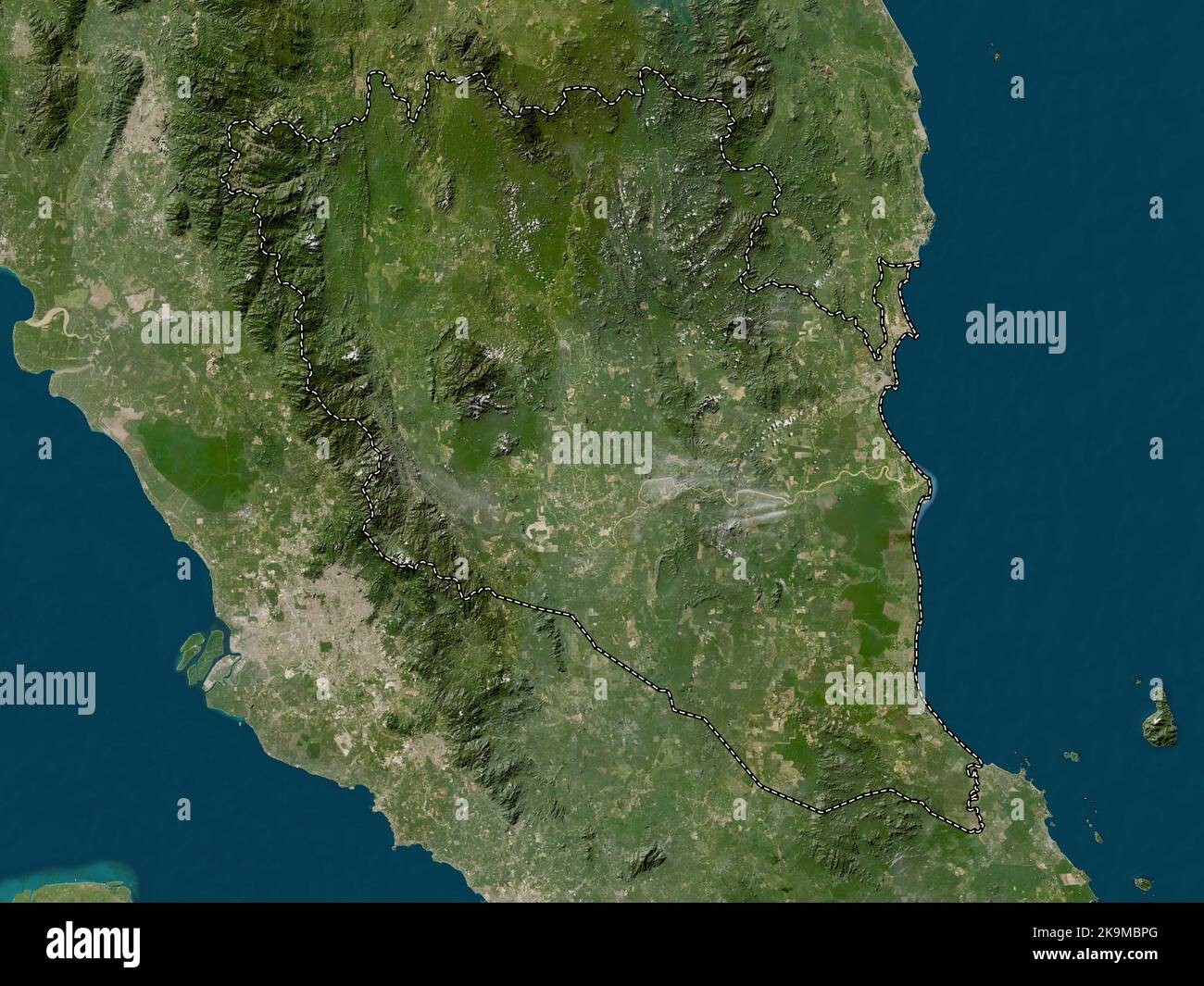 Pahang, state of Malaysia. Low resolution satellite map Stock Photo - Alamy