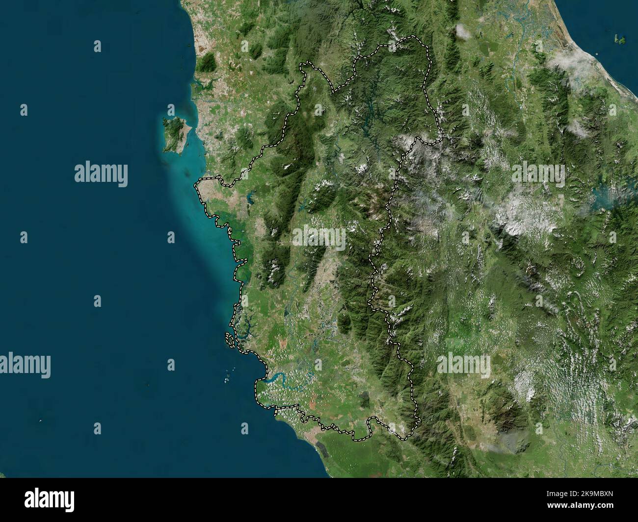 Perak, state of Malaysia. High resolution satellite map Stock Photo - Alamy