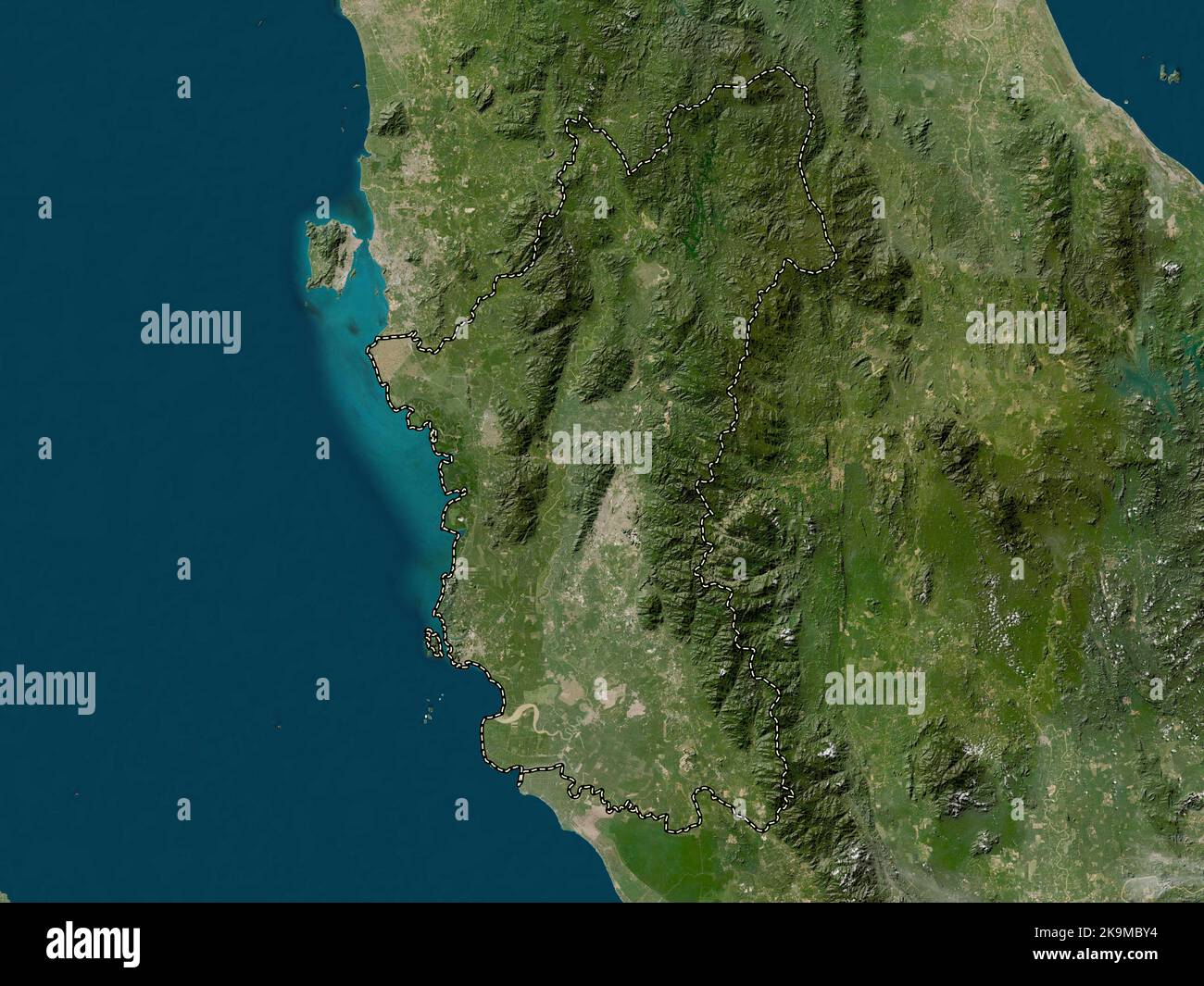 Perak, state of Malaysia. Low resolution satellite map Stock Photo - Alamy