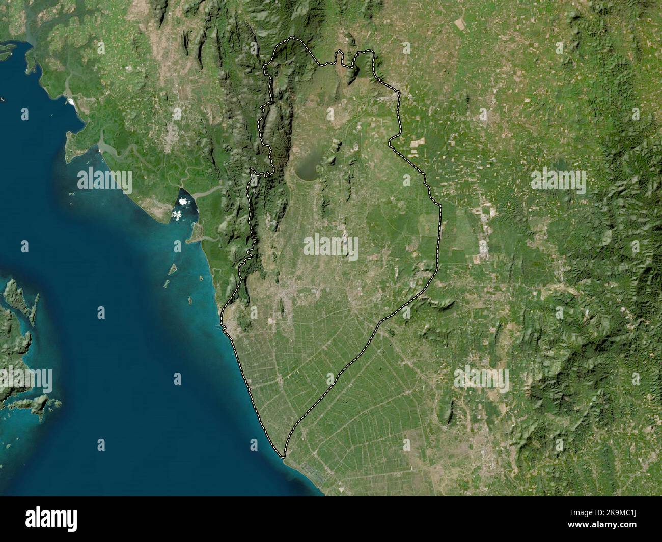 Perlis, state of Malaysia. Low resolution satellite map Stock Photo - Alamy