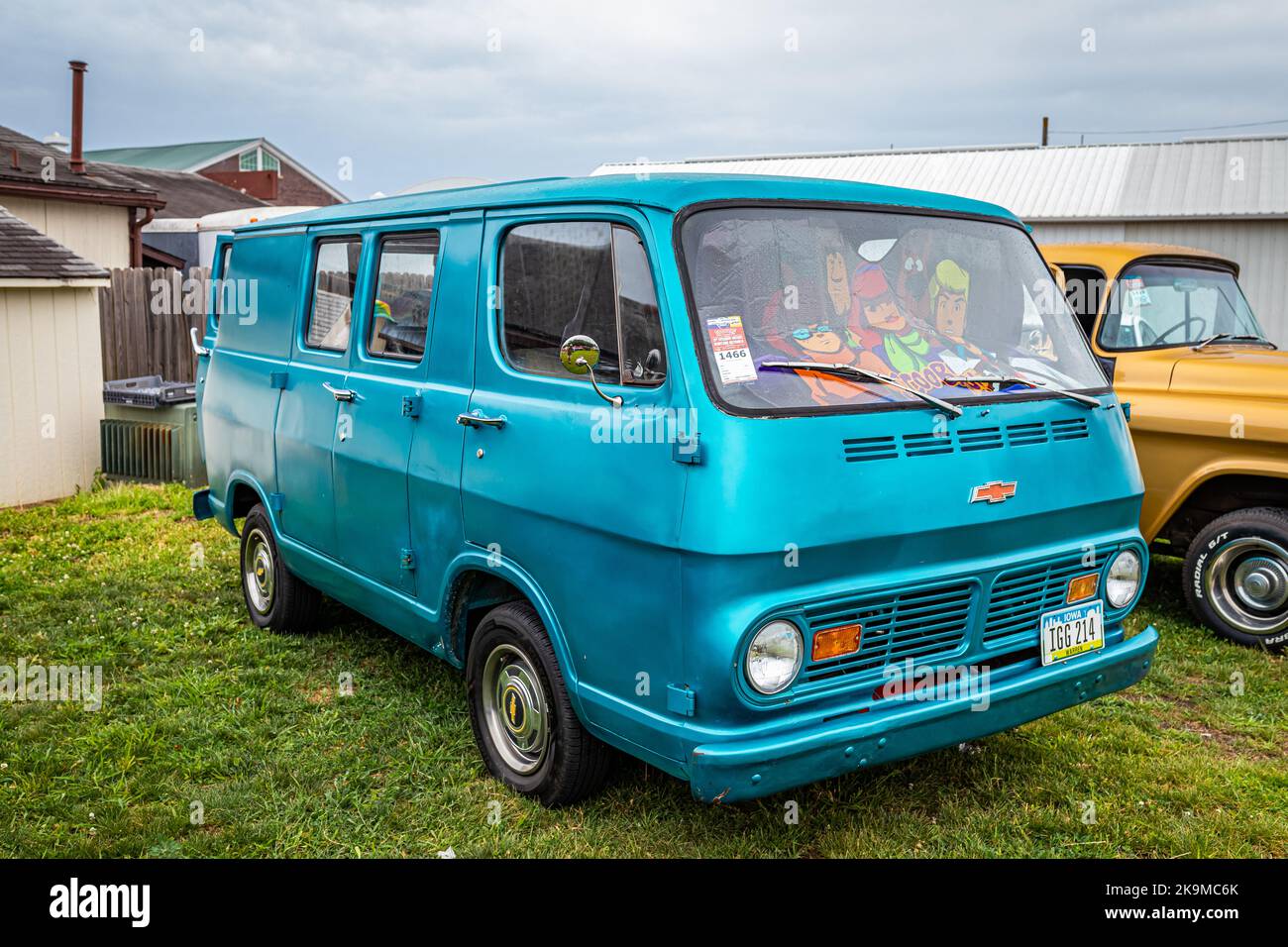 Blue 70s Chevy Van Custom 70's Chevy Van