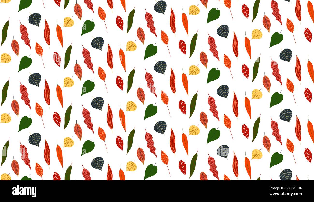 Seamless vector pattern made of autumn leaves Stock Vector Image & Art ...