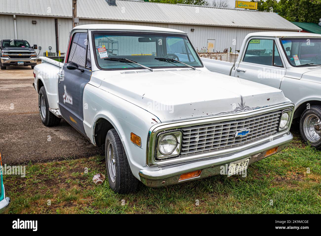 Des Moines, IA - July 01, 2022: High perspective front corner view of a ...