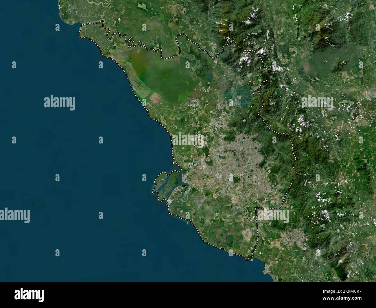 Selangor, state of Malaysia. High resolution satellite map Stock Photo ...