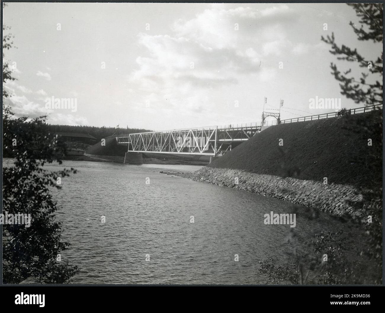 Road bridge over the Vindel River at Vindeln Stock Photo - Alamy
