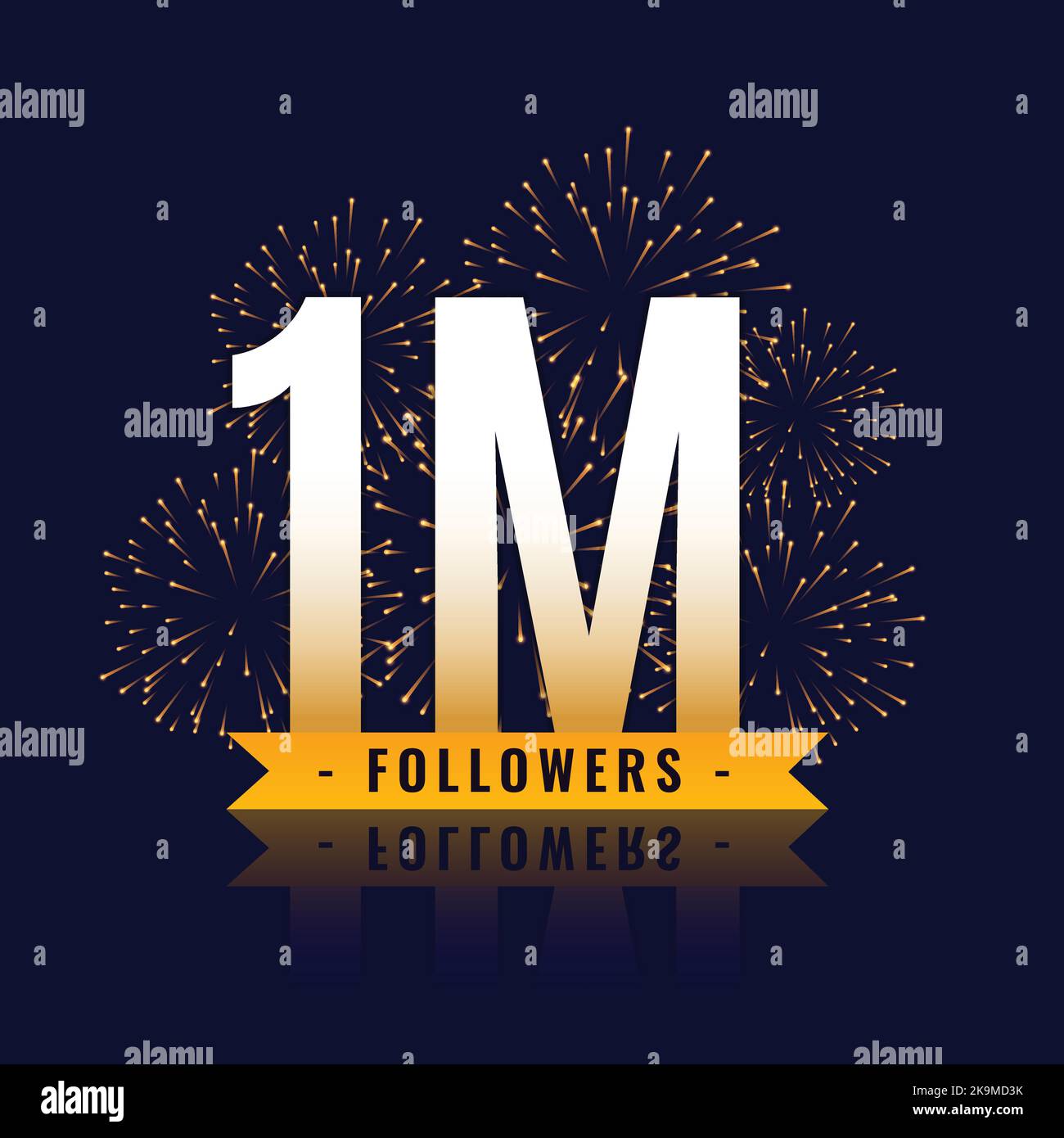 1 Million Followers. Social media followers vector illustration ...