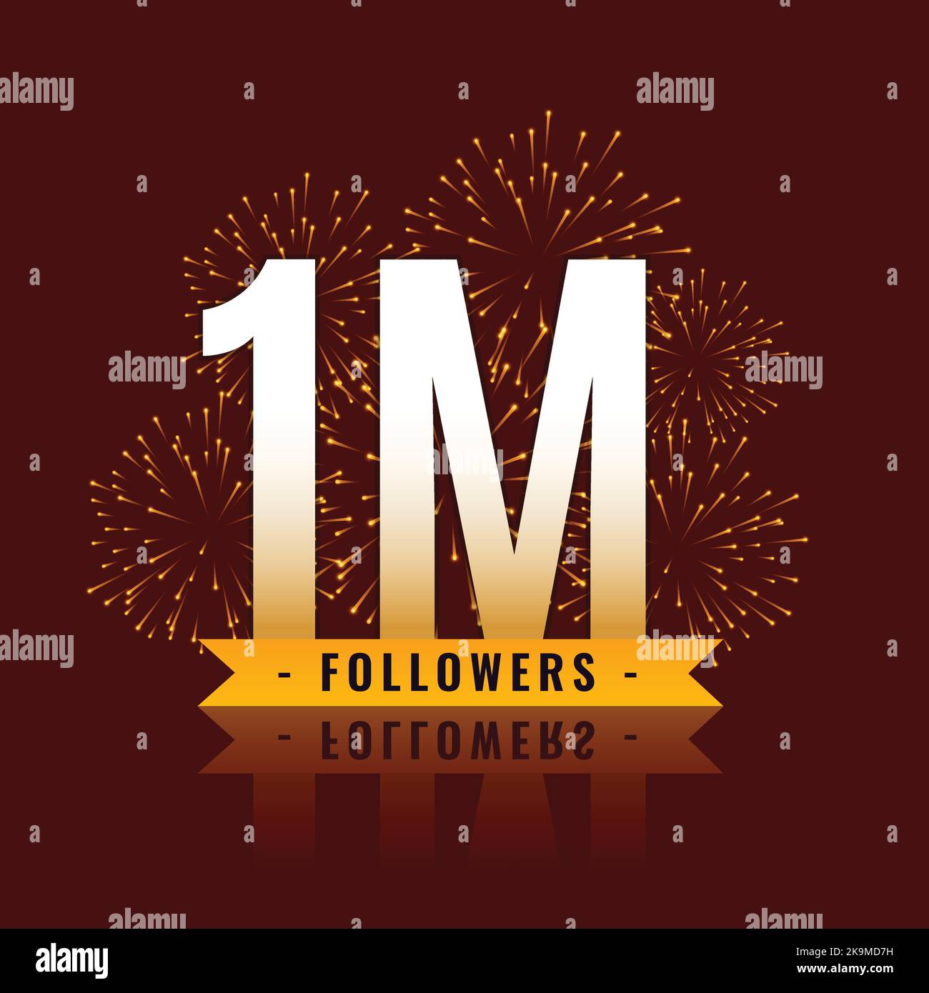 1 Million Followers. Social media followers vector illustration ...