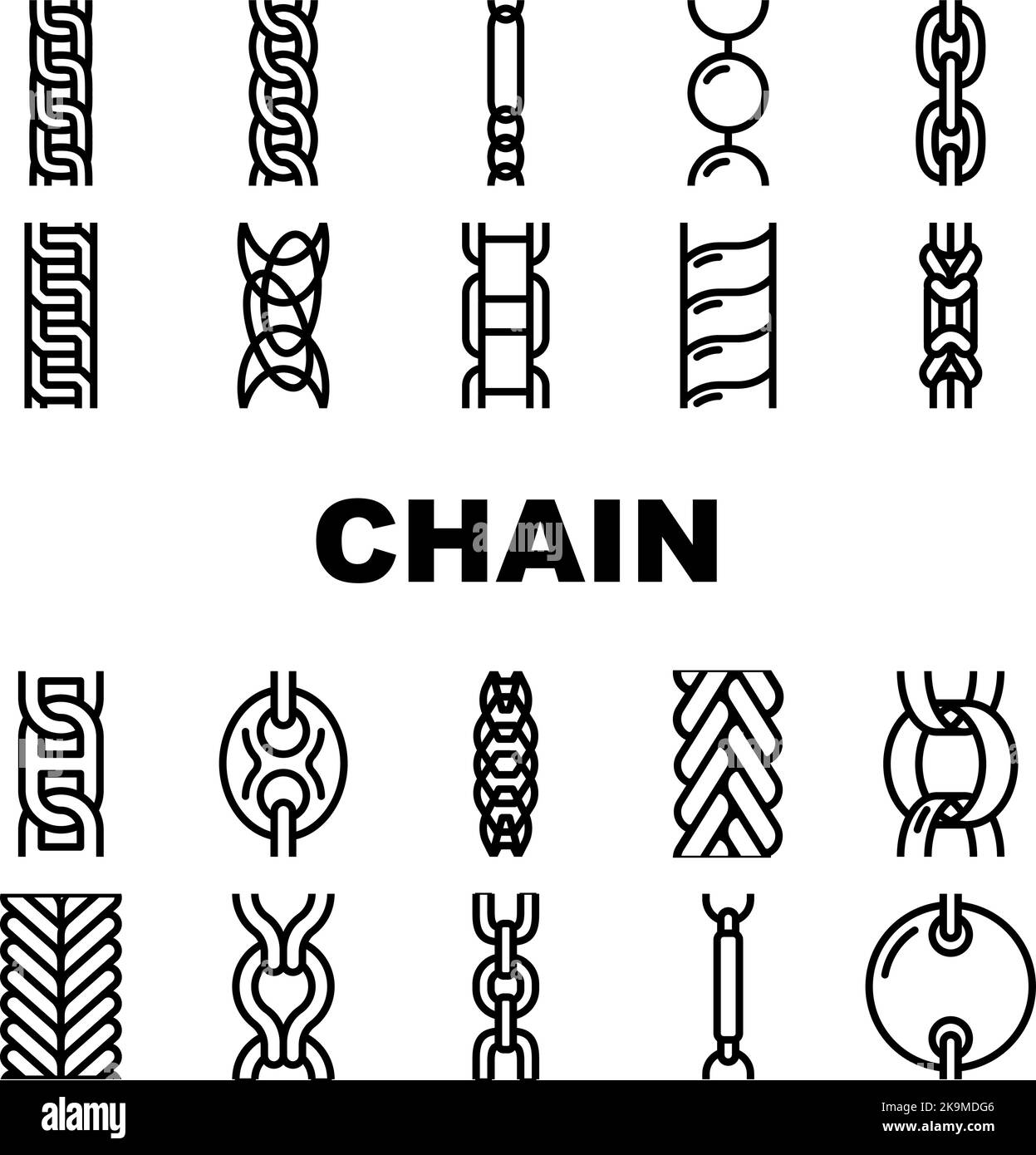 chain metal link icons set vector Stock Vector Image & Art - Alamy