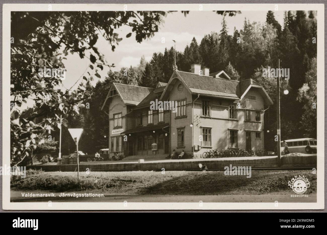 Valdemarsvik Railway Station Stock Photo - Alamy
