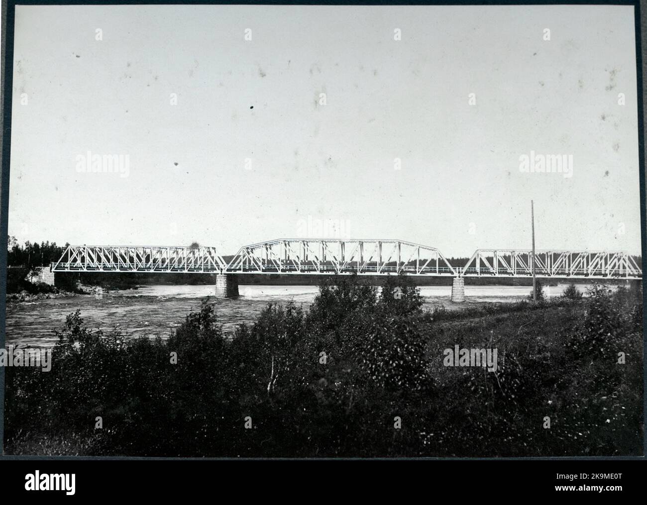 Bridge over Kalix river Stock Photo - Alamy