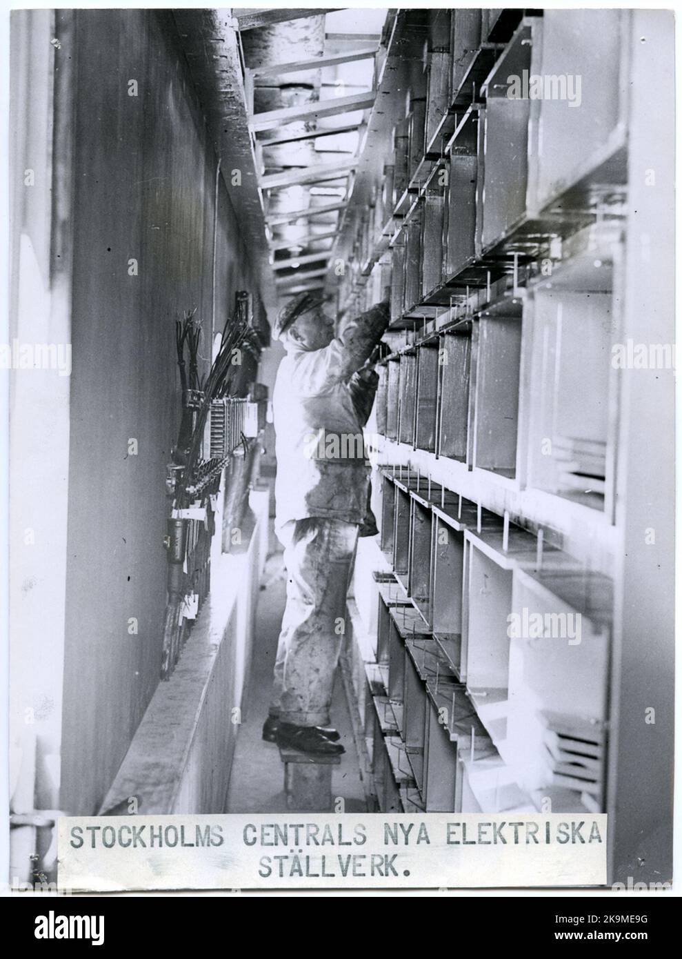 Electric switchgear. Interior from Central Bangården's new electrical ...