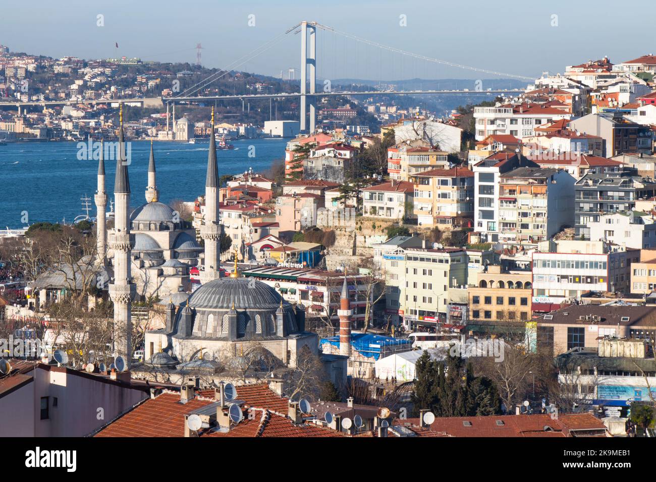 Istanbul - Turkey: 17 March 2019. Portrait view of the Uskudar district ...