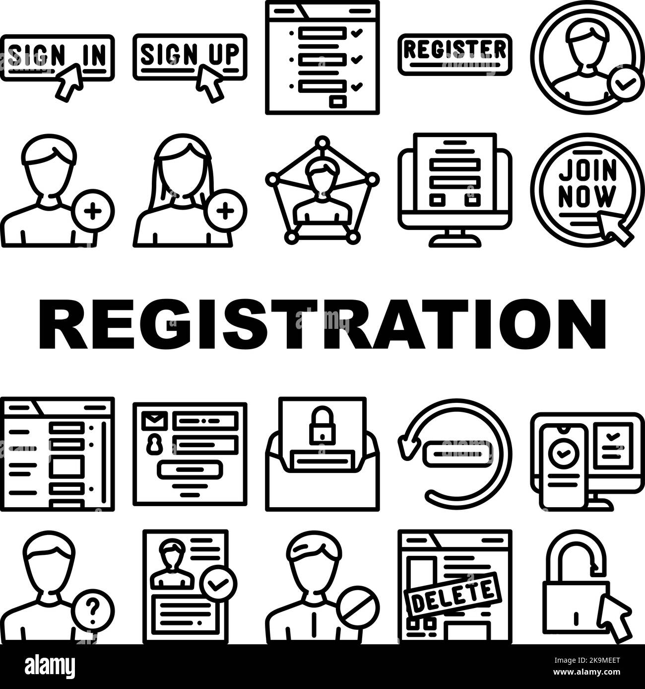 User registration page Black and White Stock Photos & Images - Alamy