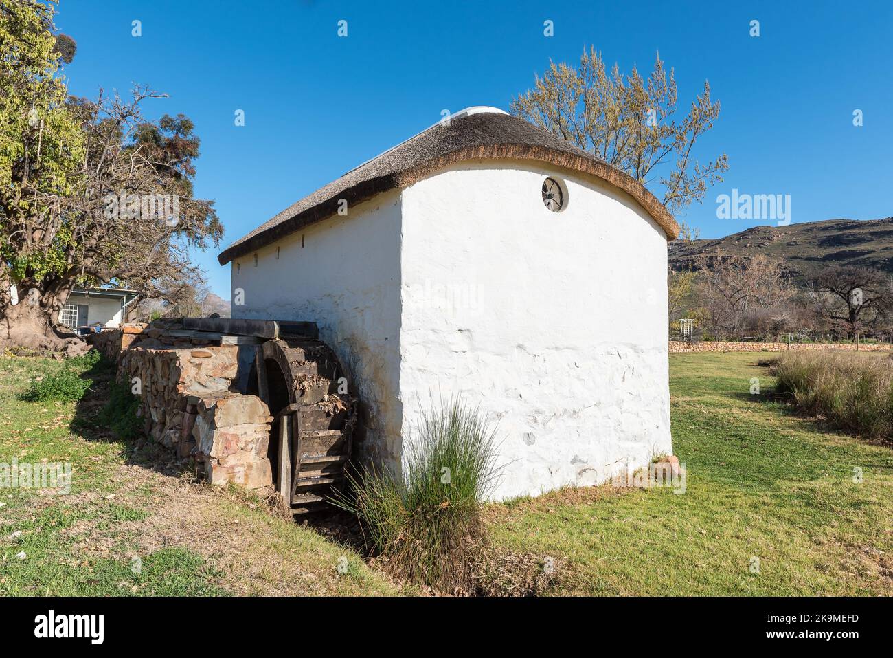 KROMRIVIER, SOUTH AFRICA, SEP 8, 2022: The historic water mill at ...
