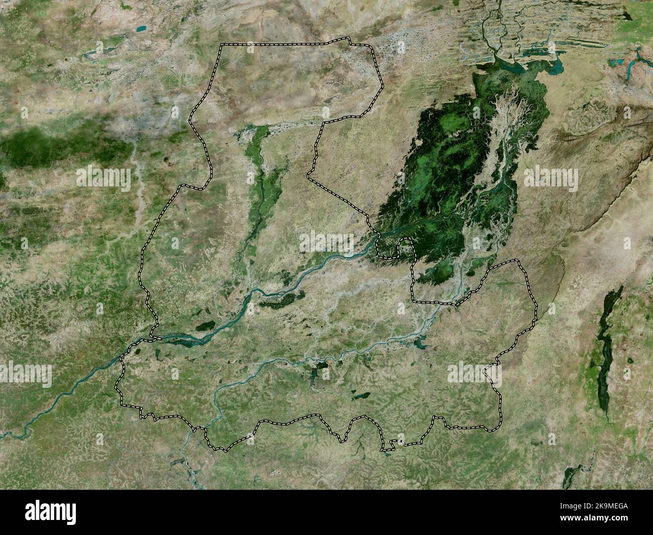 Segou, region of Mali. High resolution satellite map Stock Photo - Alamy