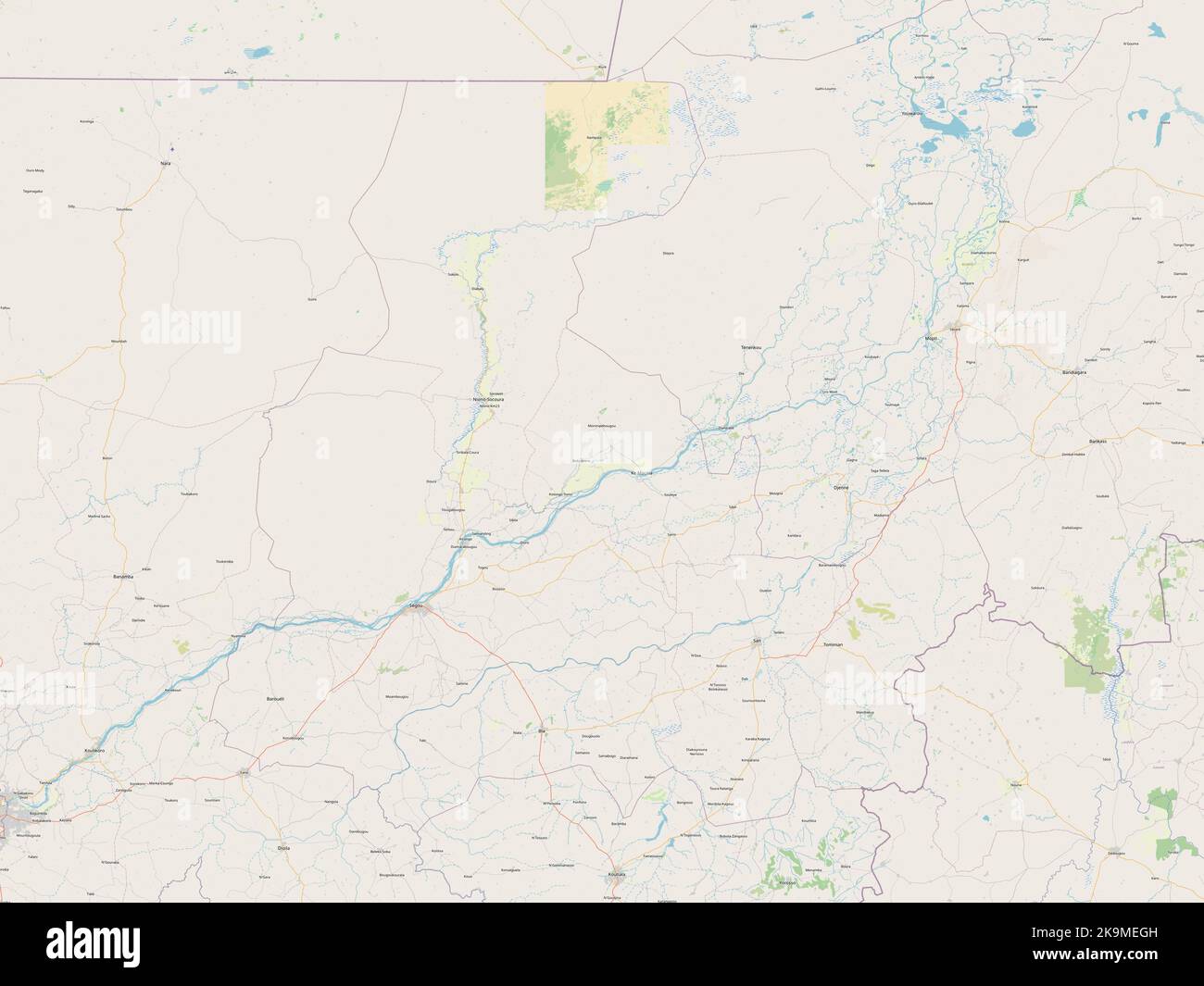 Segou, region of Mali. Open Street Map Stock Photo - Alamy