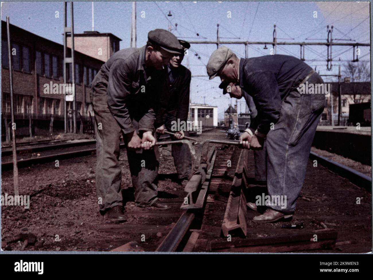 Rail change at Eskilstuna Central Station Stock Photo - Alamy