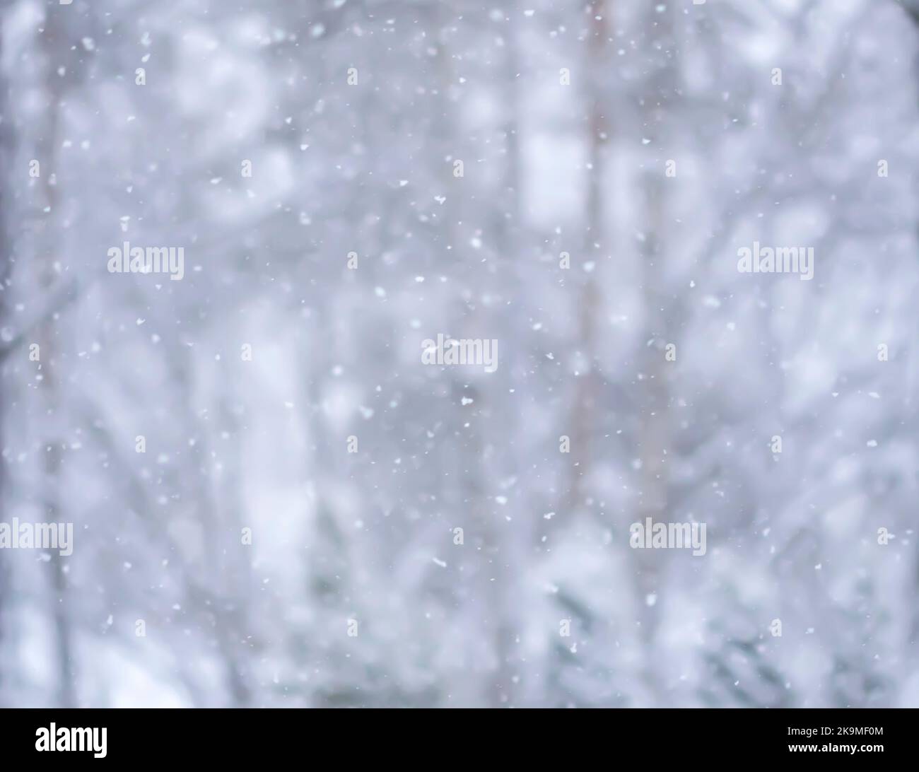 Blurred winter nature background. Snow overlay Stock Photo - Alamy