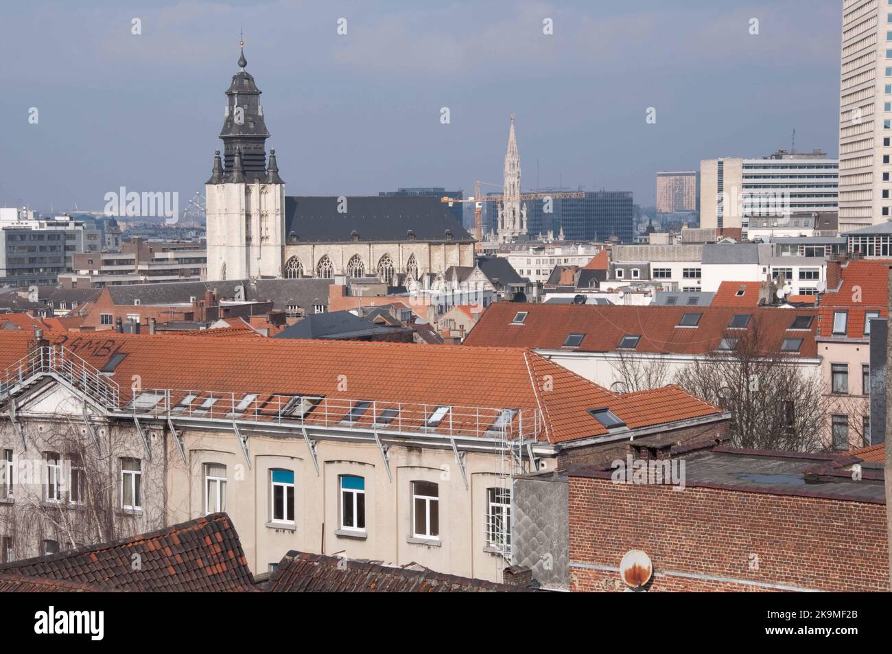 Brussels Rooftops and Skyline, Belgium Stock Photo - Alamy