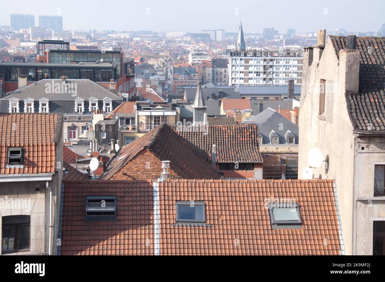 Brussels Rooftops and Skyline, Belgium Stock Photo - Alamy