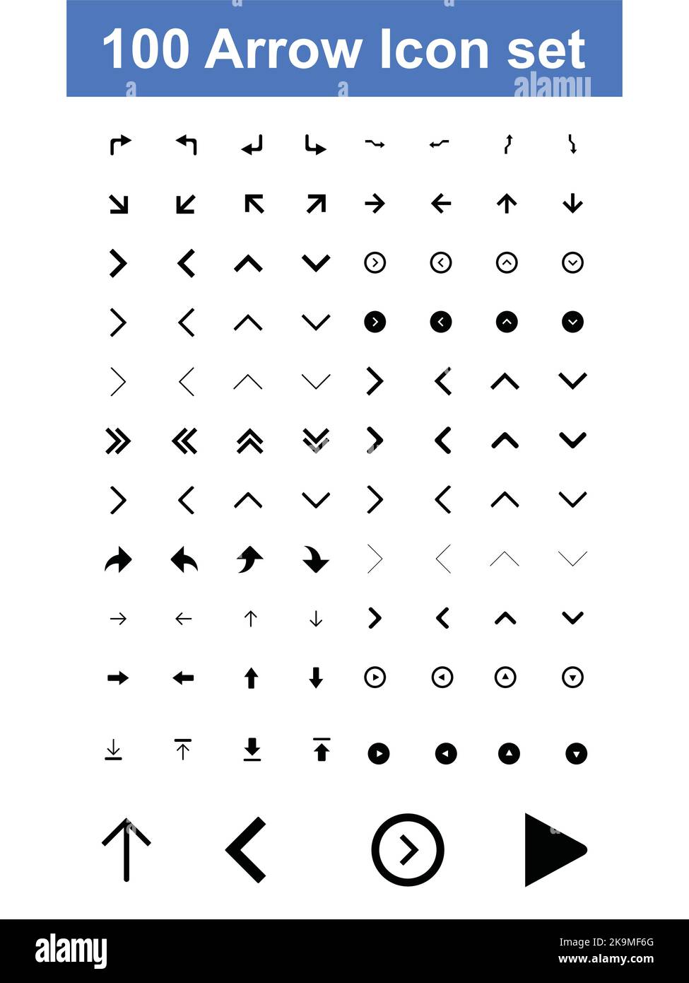 Set of minimal and unique arrow set isolated on white background ...