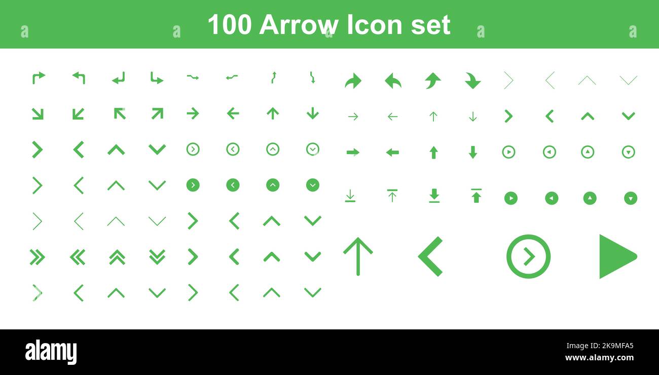 Set of minimal and unique arrow set isolated on white background ...