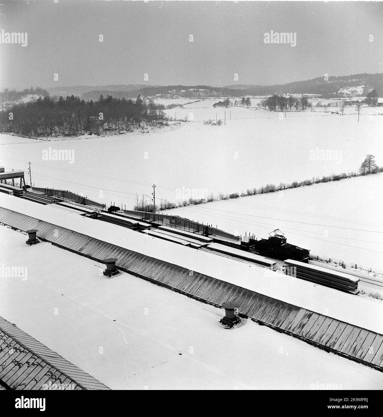 Transport of concrete beam from string concrete in Veddige Stock Photo ...