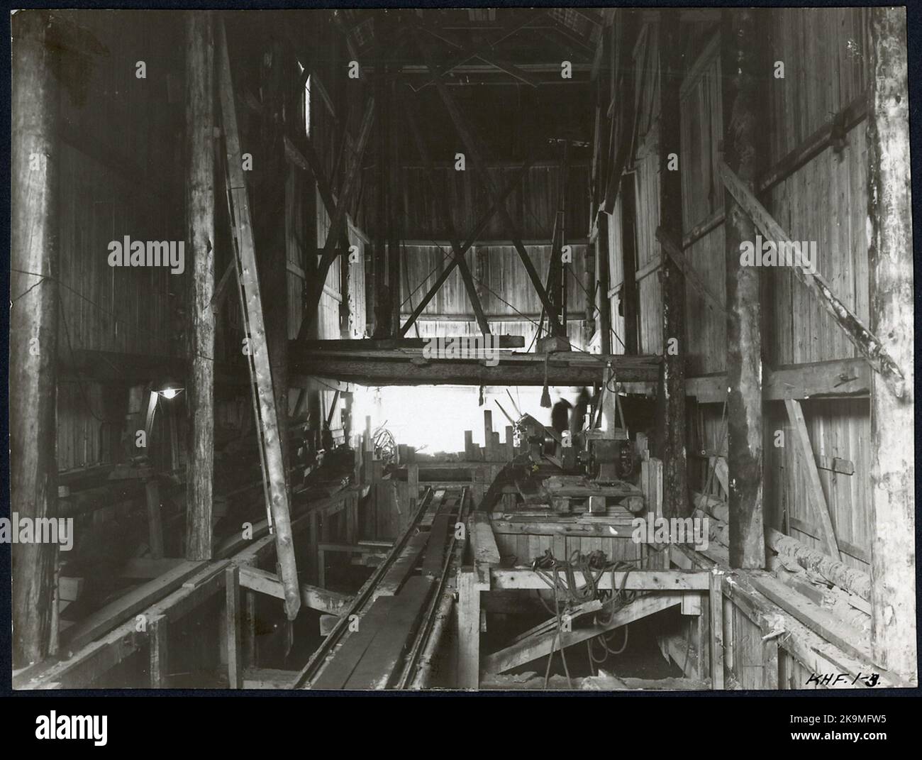 Hot house for the bridge construction at the Torne river Stock Photo ...