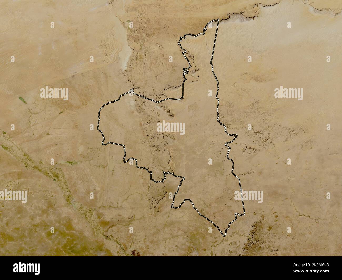 Assaba, region of Mauritania. Low resolution satellite map Stock Photo ...