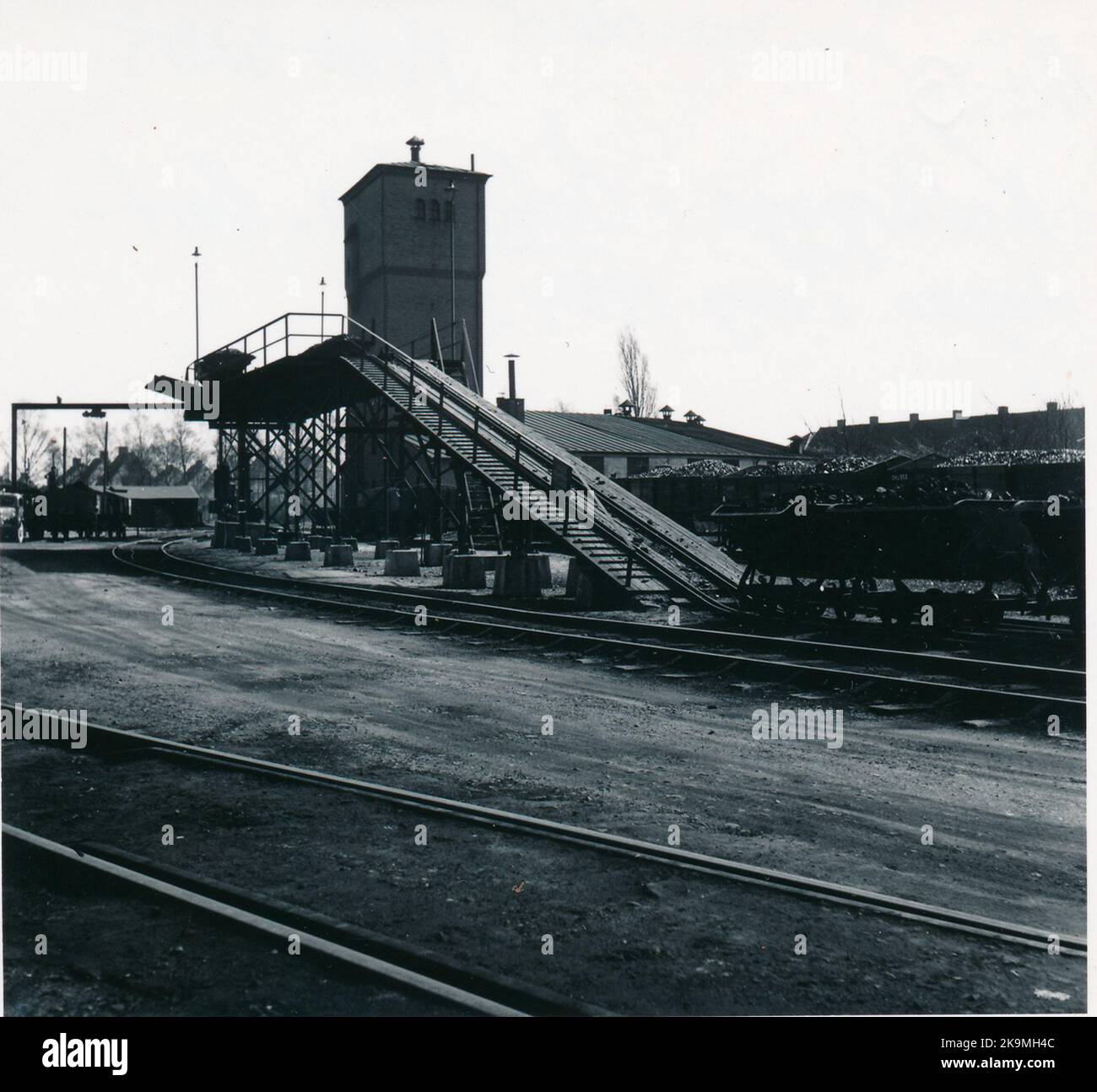 Coal bridge in Östervärn, removed in August 1954 Stock Photo - Alamy