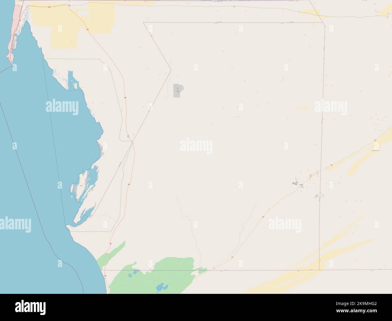 Inchiri, region of Mauritania. Open Street Map Stock Photo - Alamy