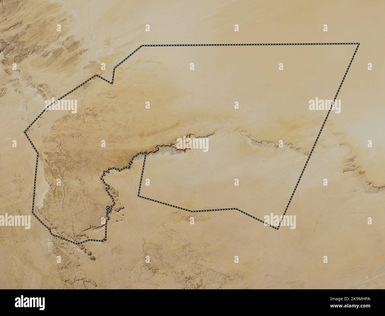 Tagant, region of Mauritania. Low resolution satellite map Stock Photo ...