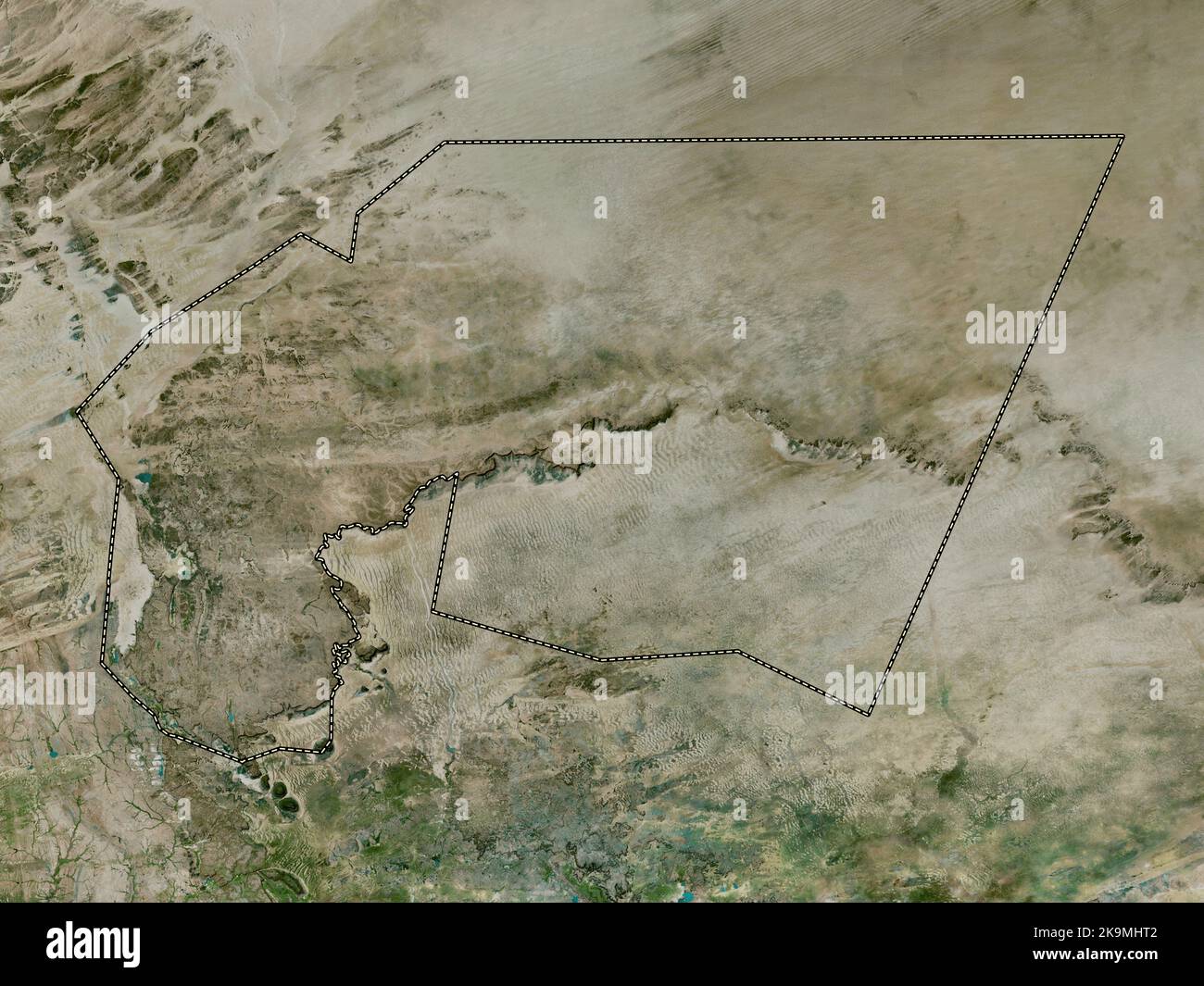 Tagant, region of Mauritania. High resolution satellite map Stock Photo ...
